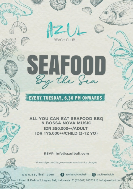 Azul Beach Club Food & Beverage Menus - Lunch / Dinner